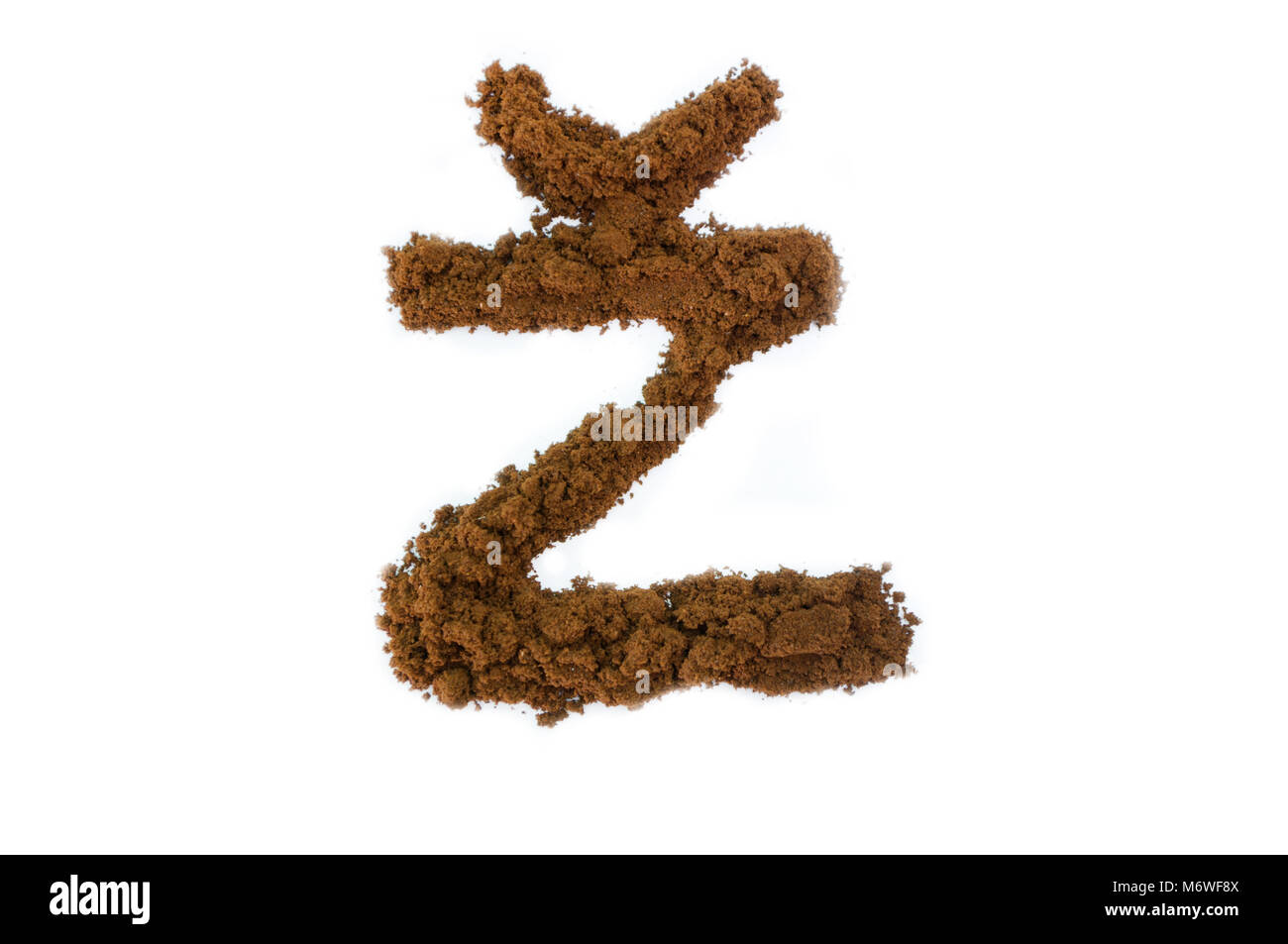 Written letters with homemade coffee on a white background Stock Photo ...