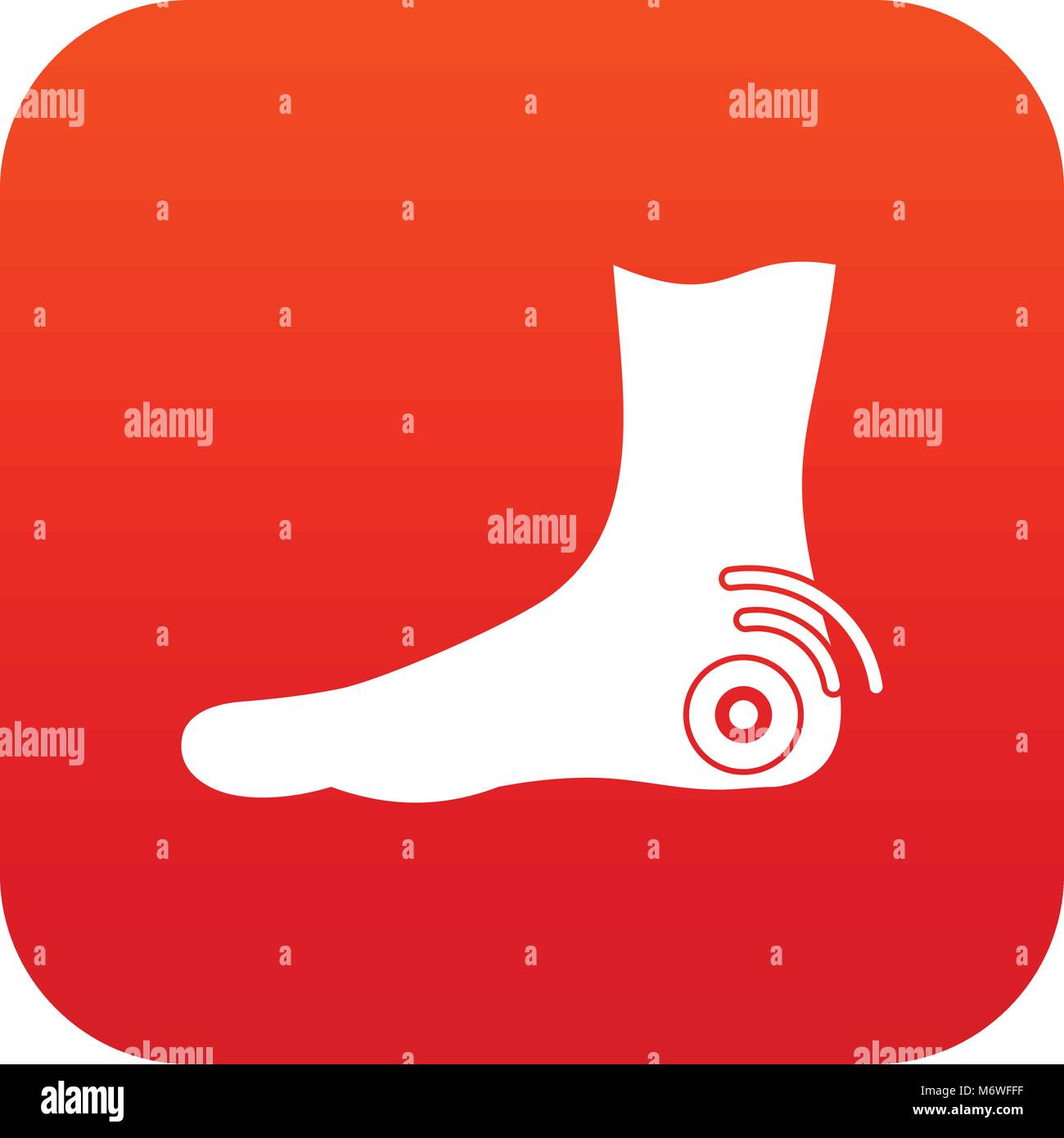 Foot heel icon digital red Stock Vector Image & Art - Alamy