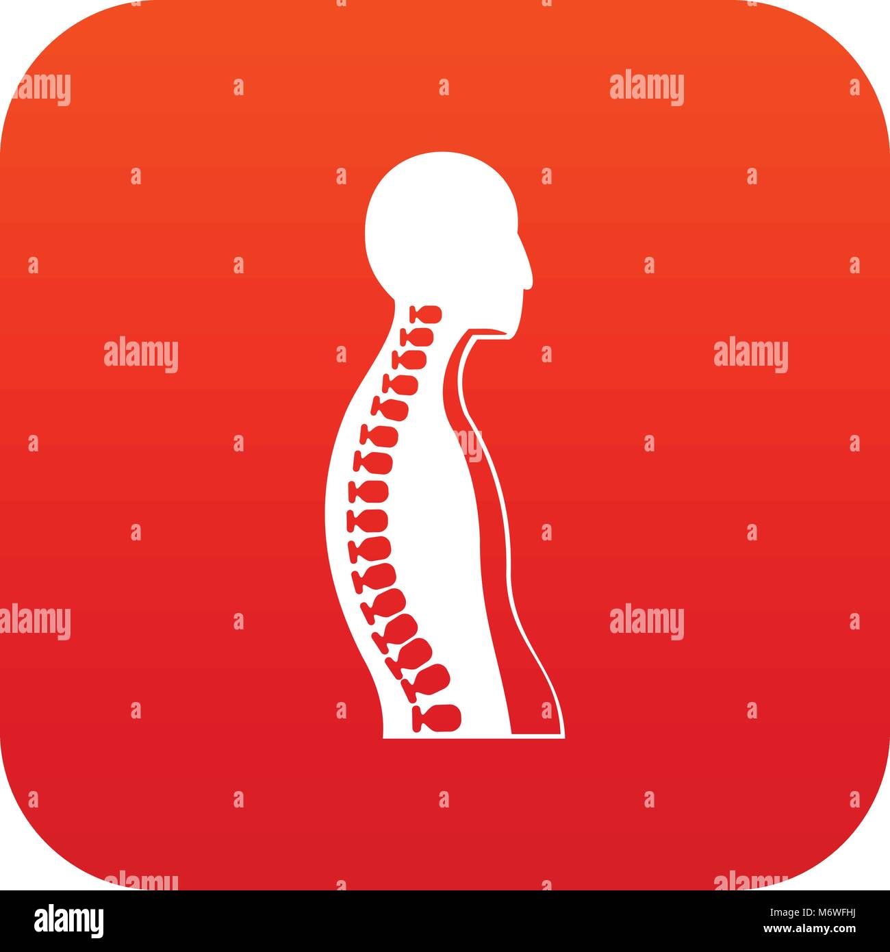 Human spine icon digital red Stock Vector Image & Art - Alamy