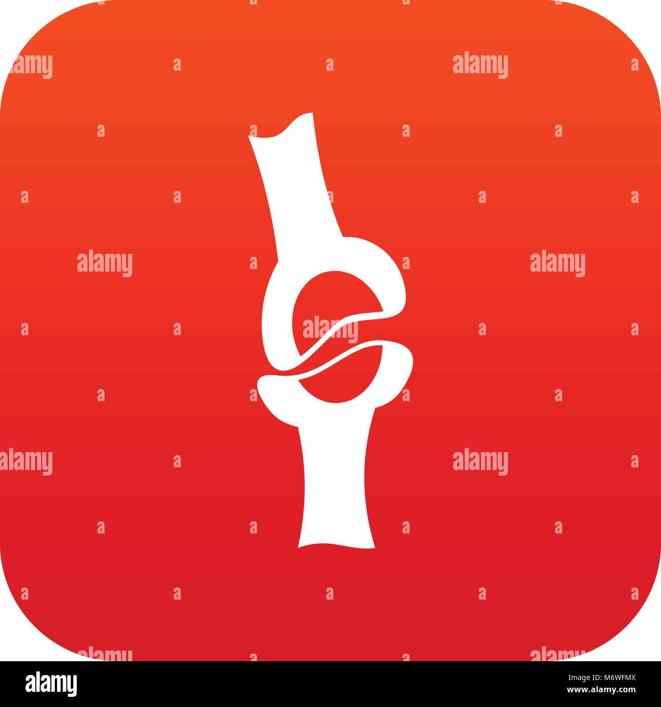 Knee joint icon digital red Stock Vector Image & Art - Alamy