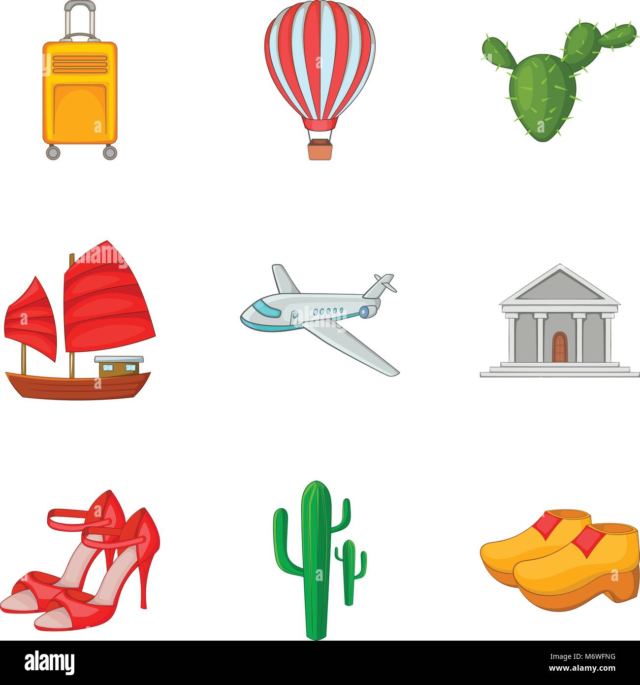 Single journey icons set, cartoon style Stock Vector Image & Art - Alamy