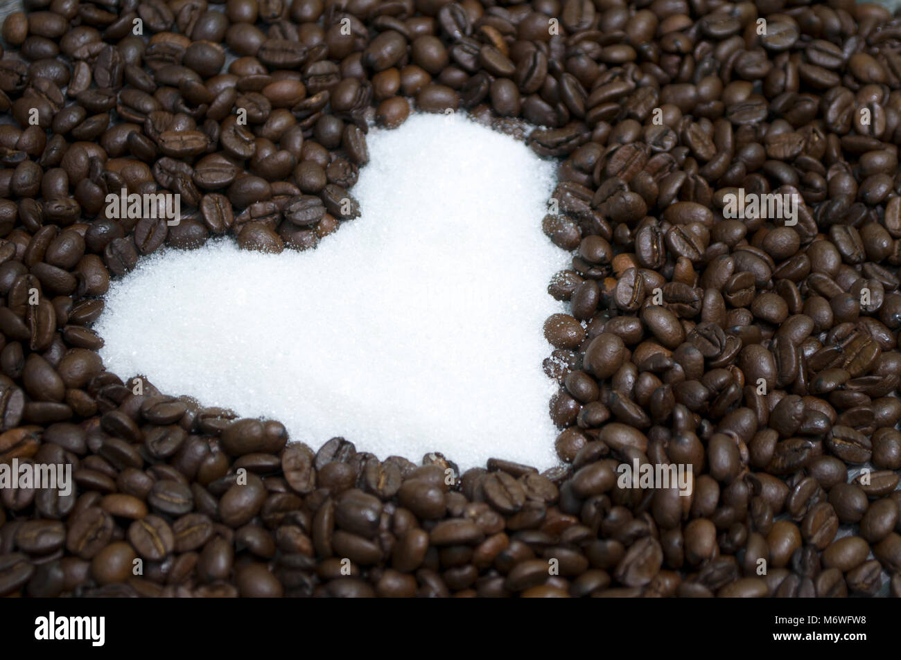 Various shapes made of coffee and sugar Stock Photo - Alamy