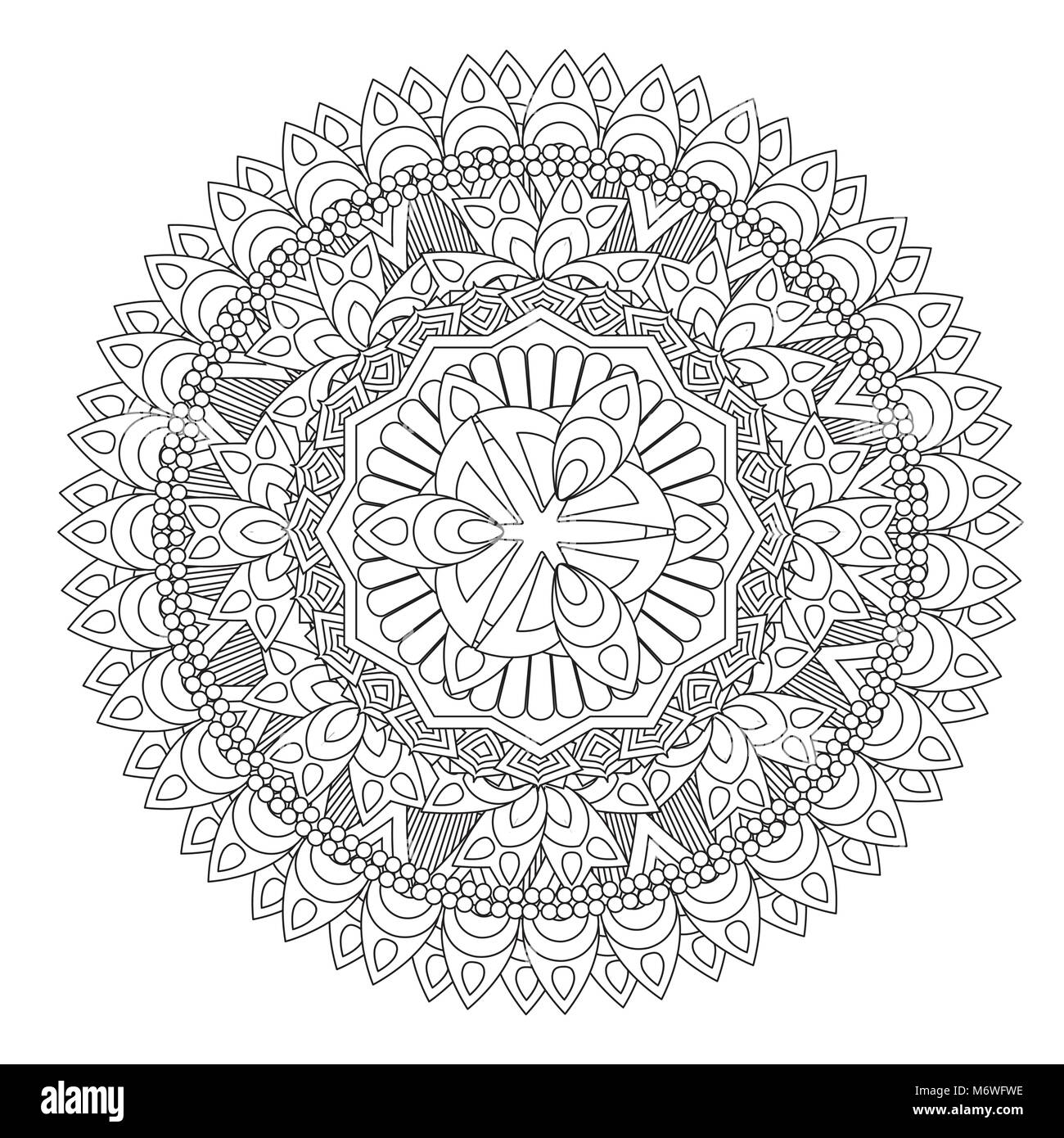Flower Mandala vector illustration Stock Vector Image & Art - Alamy
