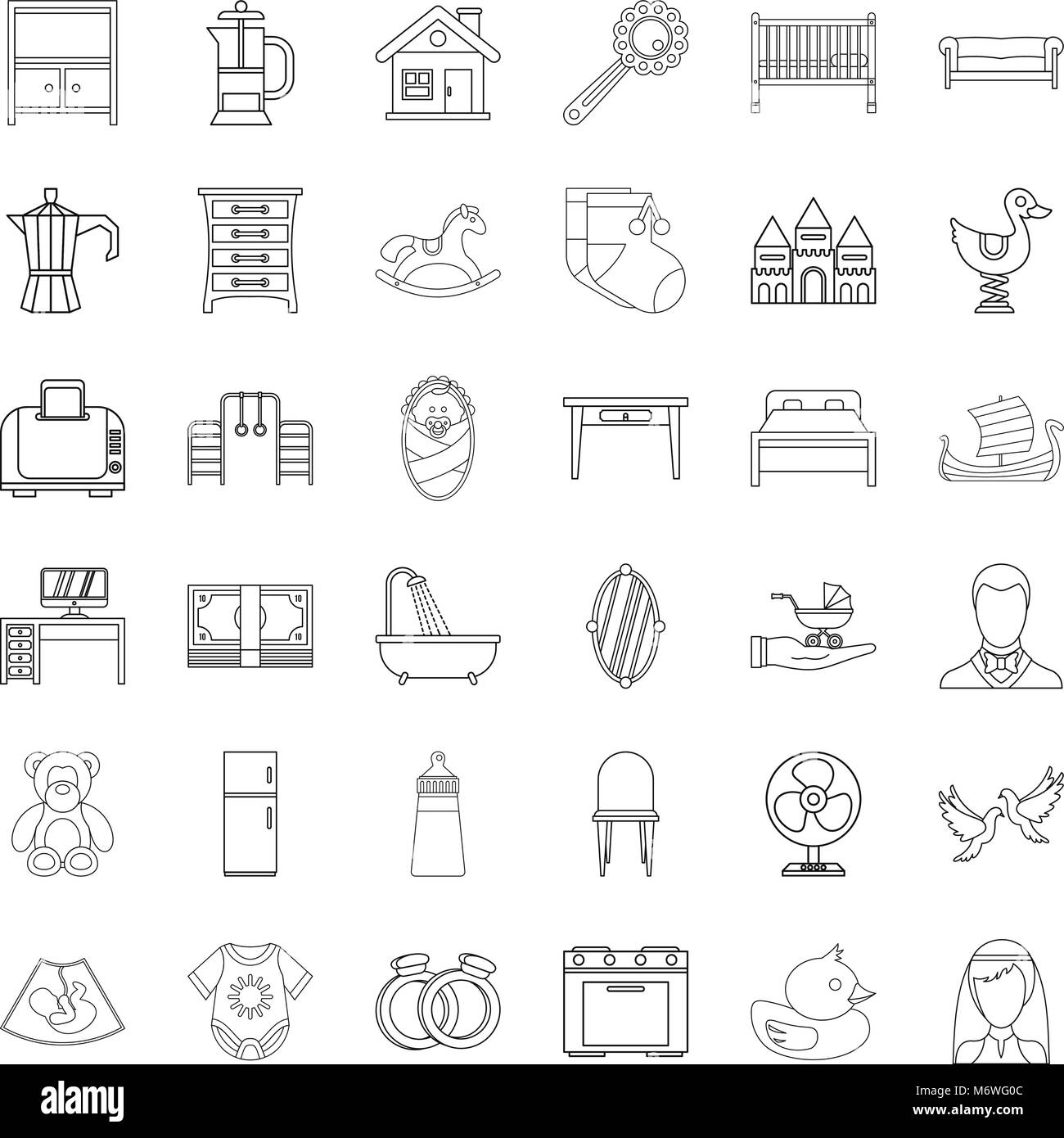 Founder icons set, outline style Stock Vector Image & Art - Alamy