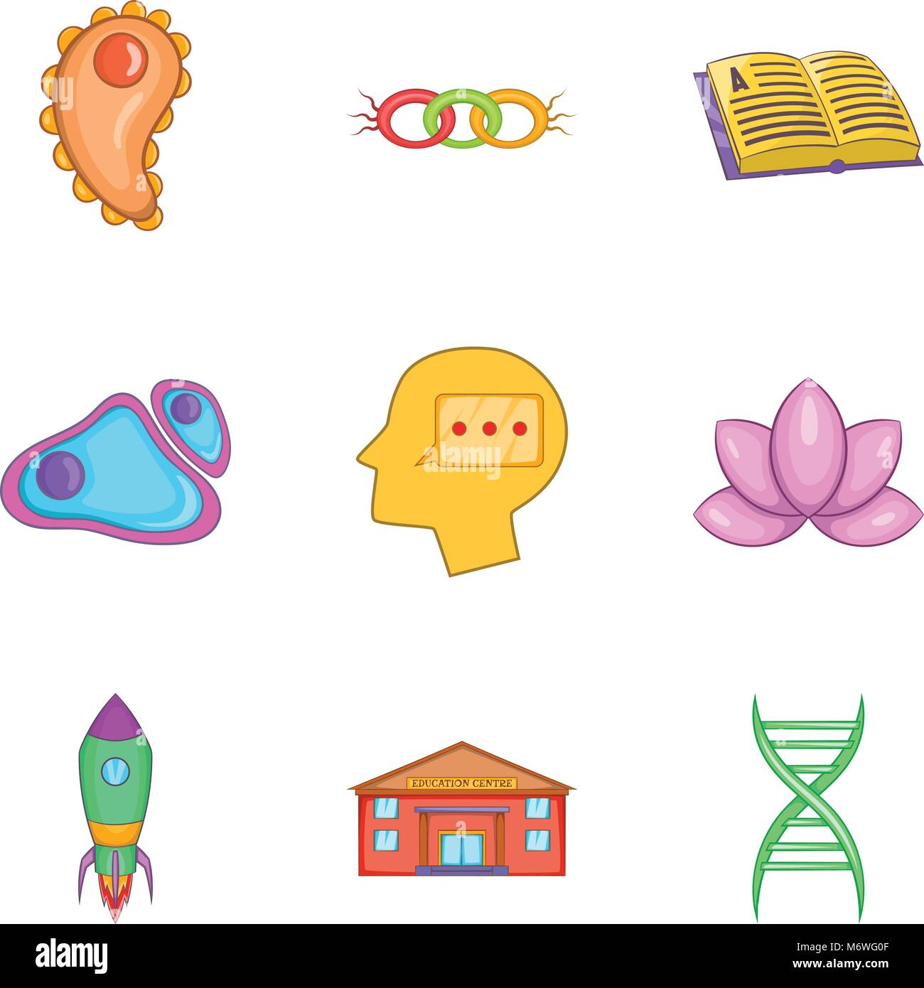 Intellect icons set, cartoon style Stock Vector Image & Art - Alamy