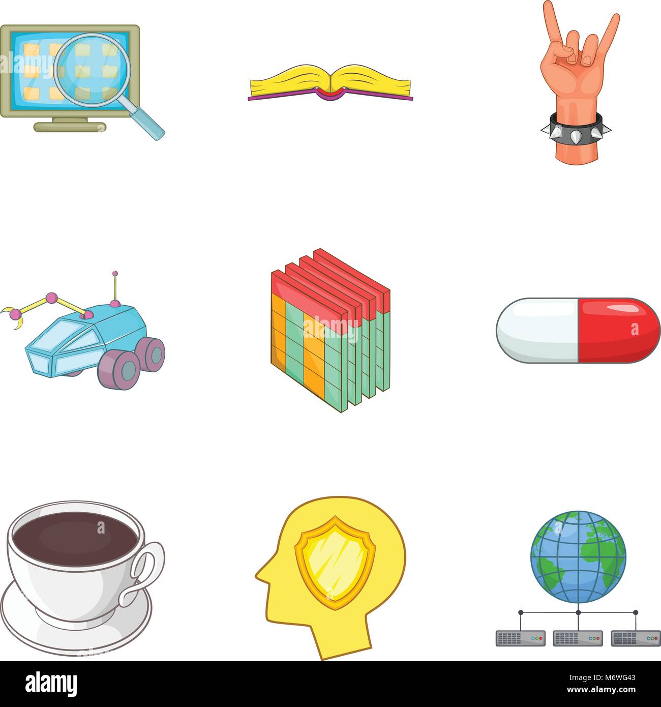 Human mind icons set, cartoon style Stock Vector Image & Art - Alamy