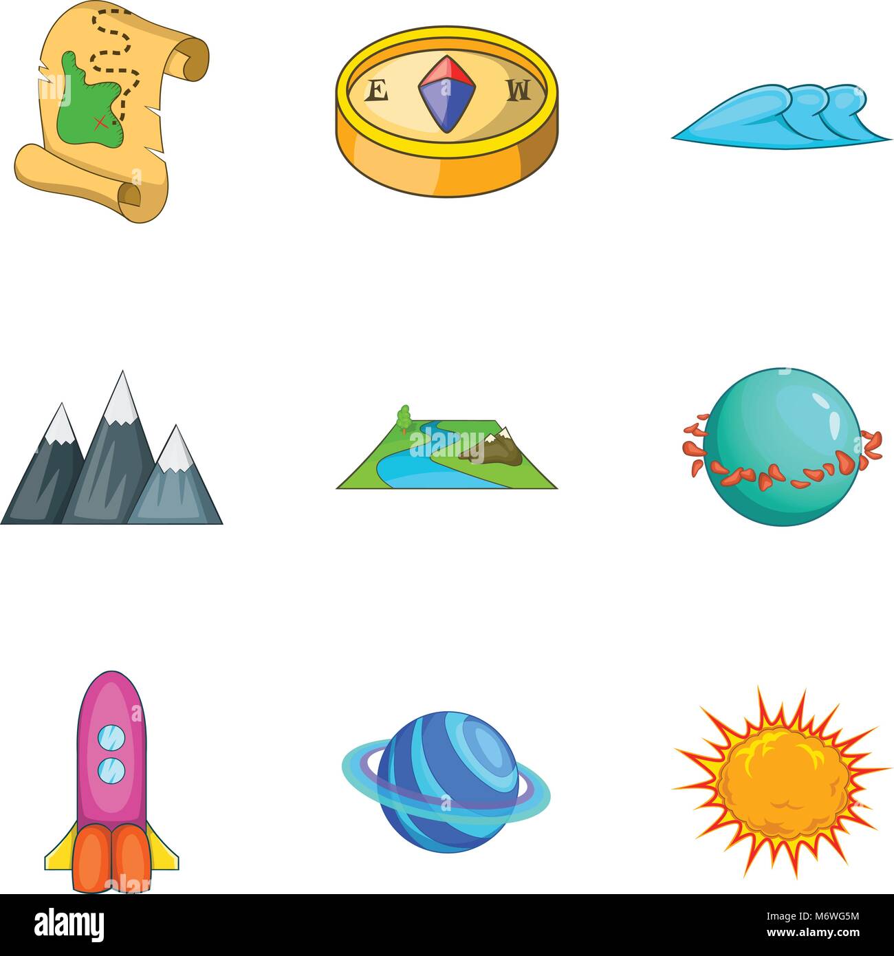 Pathfinder icons set, cartoon style Stock Vector Image & Art - Alamy