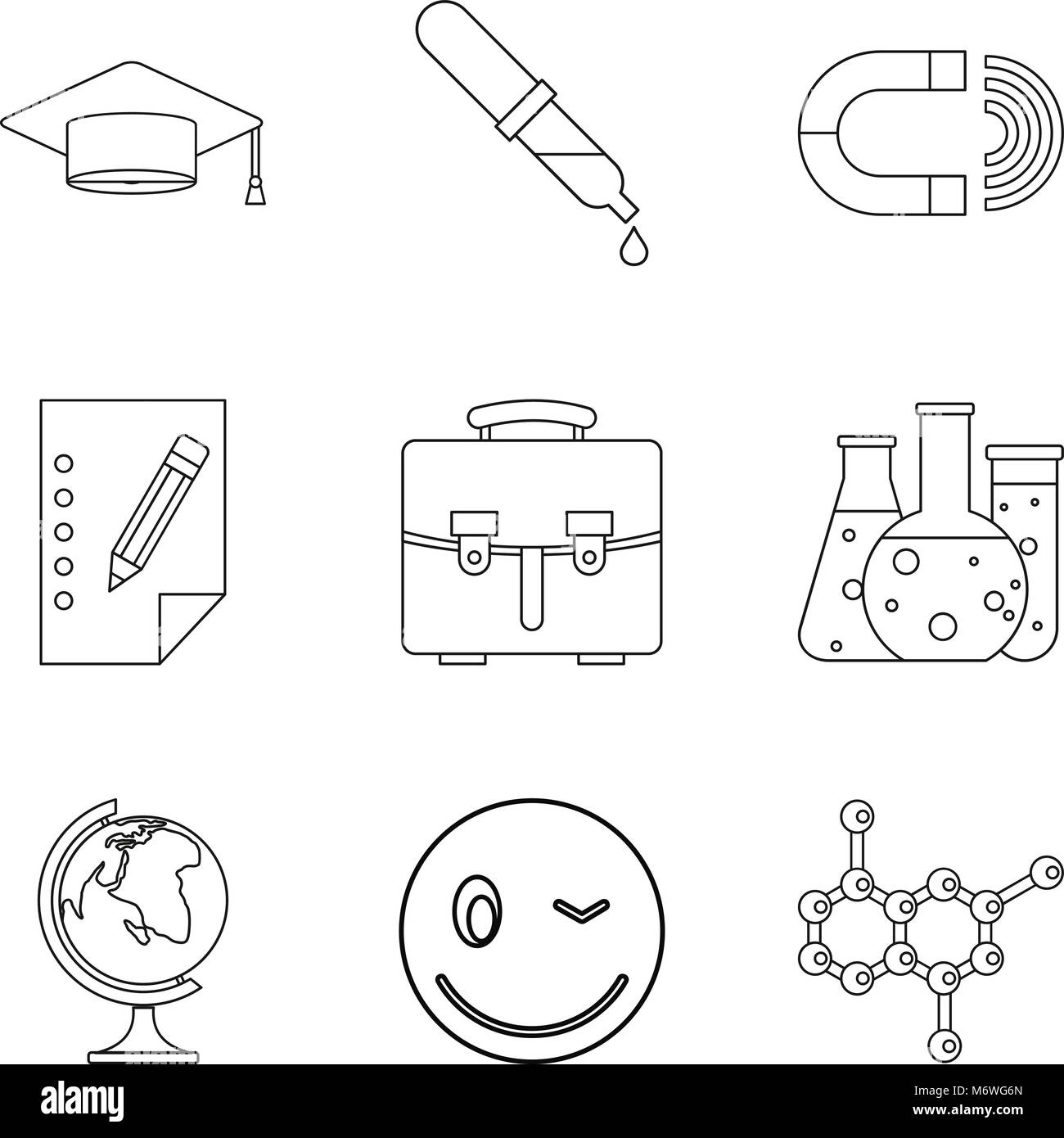 Important knowledge icons set, outline style Stock Vector Image & Art ...