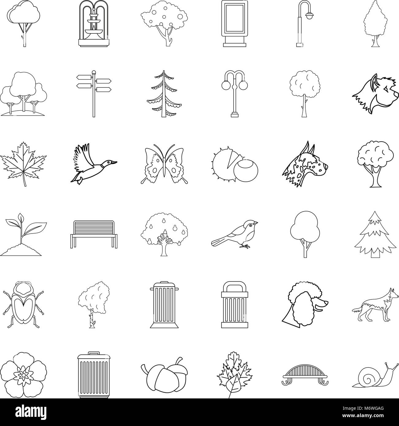 Square icons set, outline style Stock Vector Image & Art - Alamy