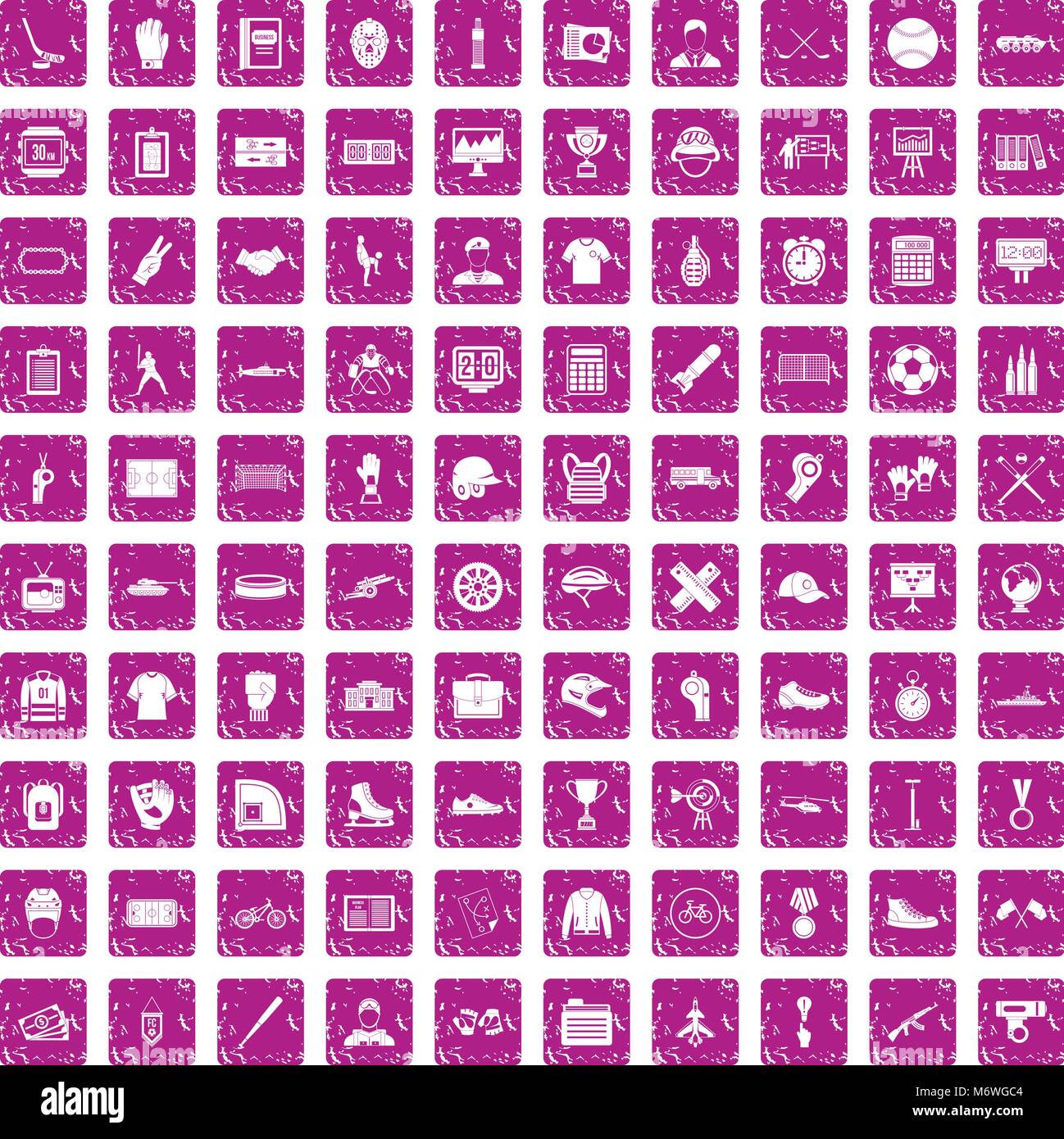 100 mens team icons set grunge pink Stock Vector Image & Art - Alamy