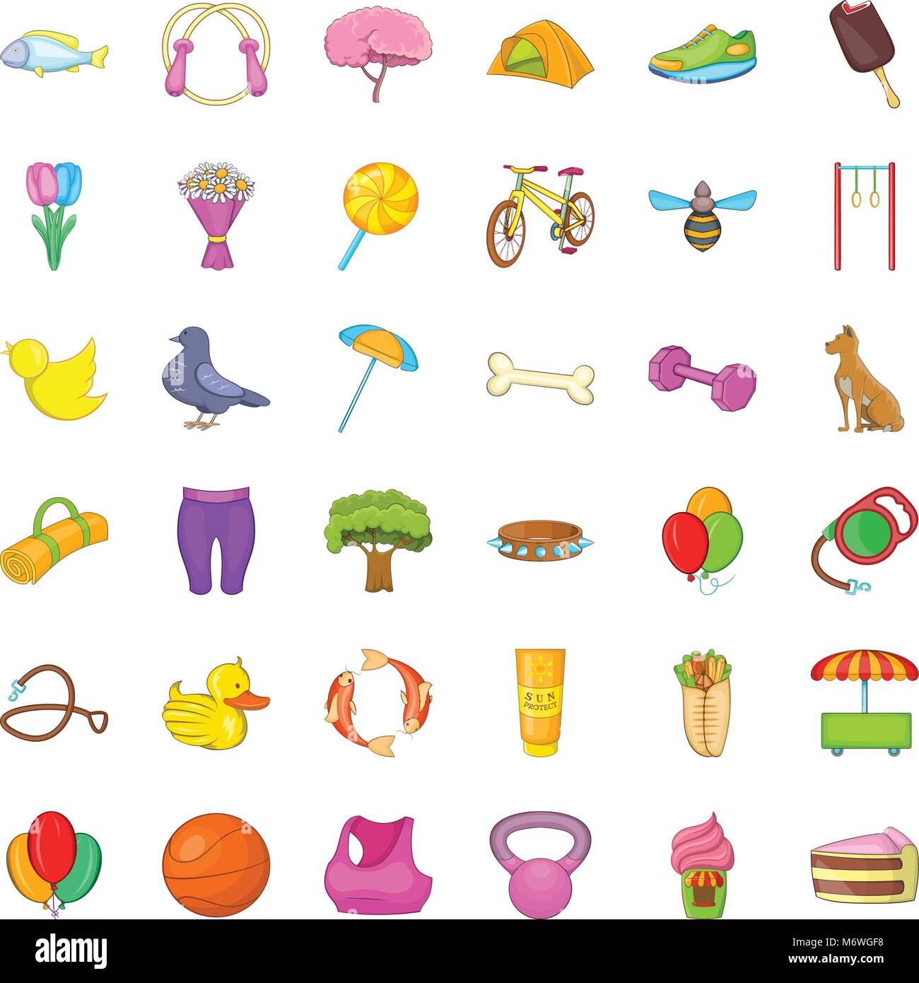 Green square icons set, cartoon style Stock Vector Image & Art - Alamy