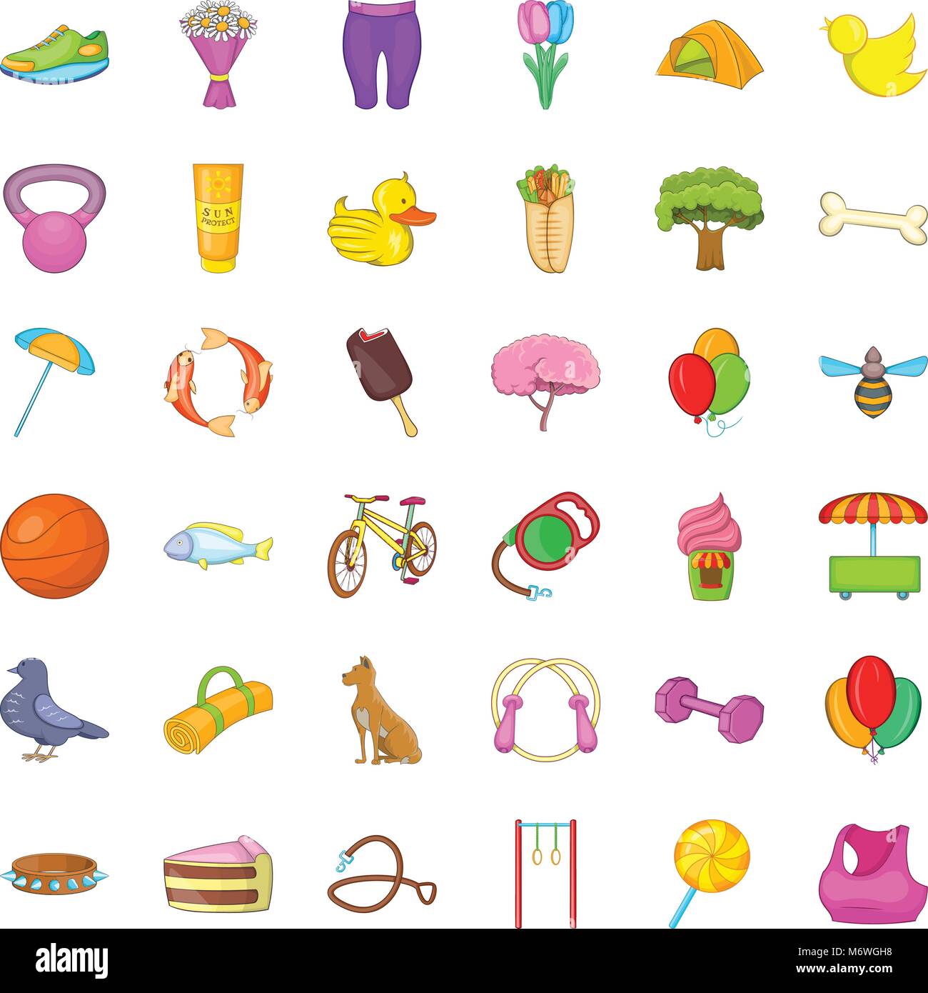 Nature reserve icons set, cartoon style Stock Vector Image & Art - Alamy