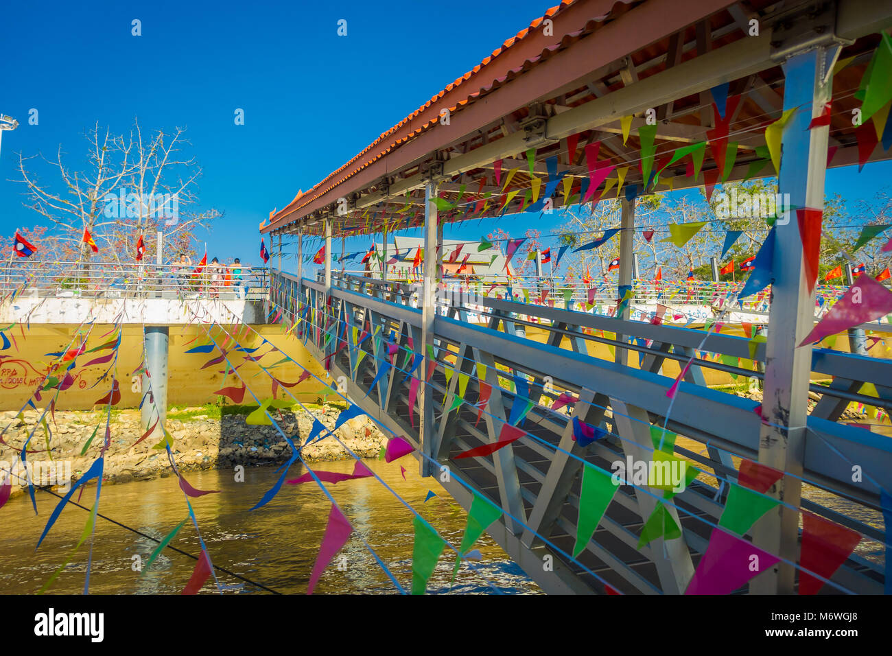 CHIANG RAI, THAILAND - FEBRUARY 01, 2018: Outdoor view of dozens of ...