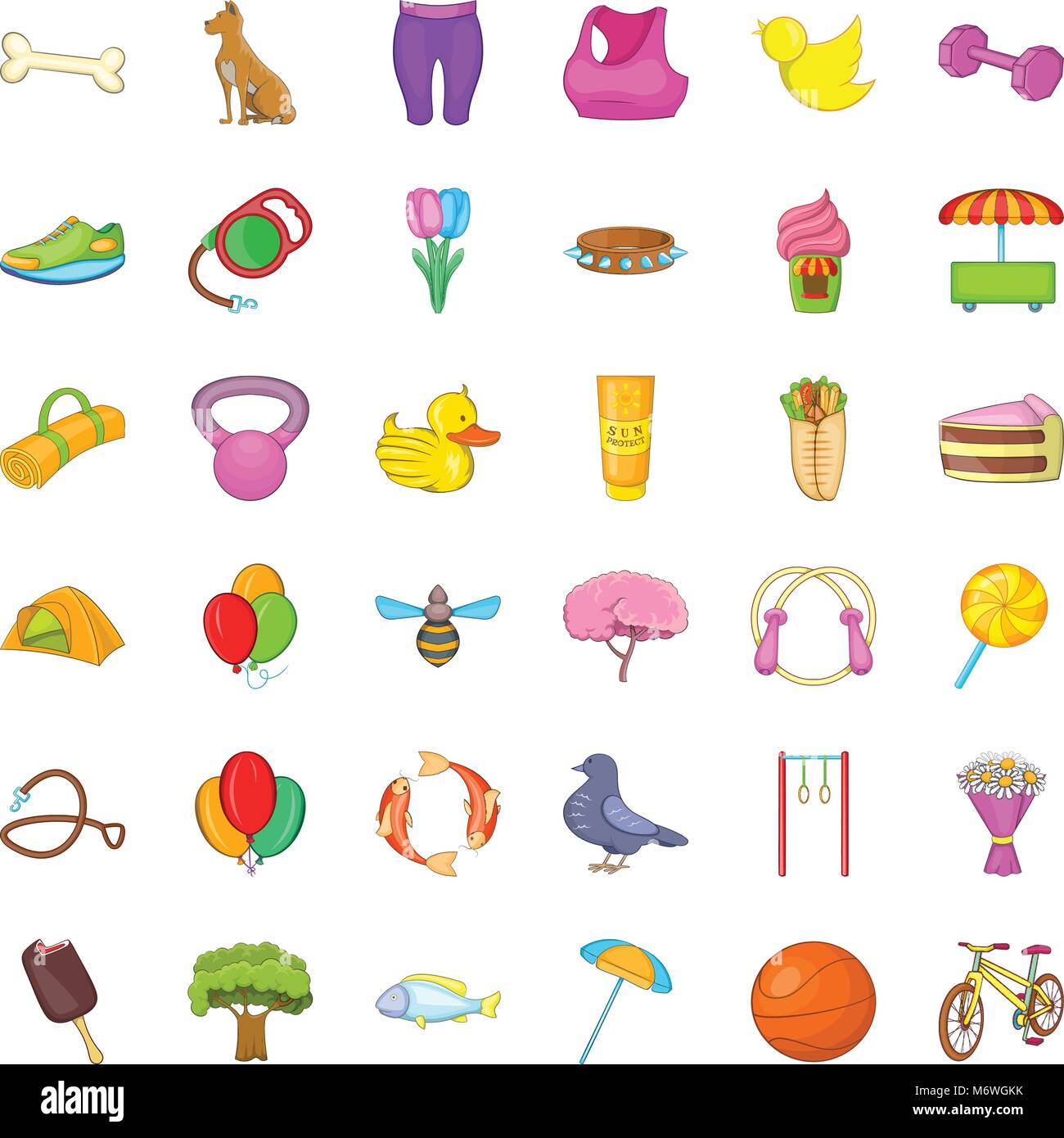 Conservation area icons set, cartoon style Stock Vector Image & Art - Alamy