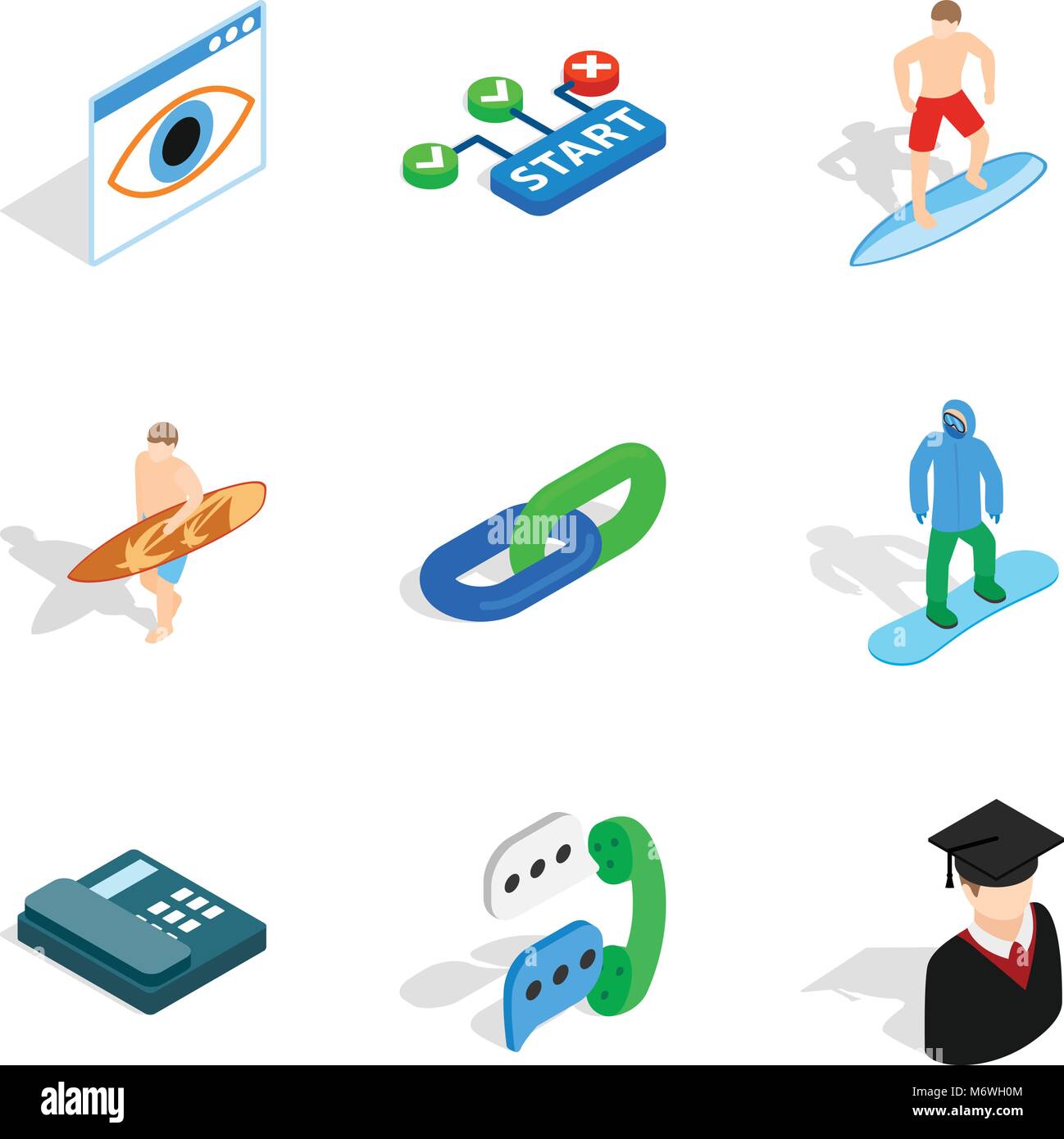 Personnel department icons set, isometric style Stock Vector Image ...