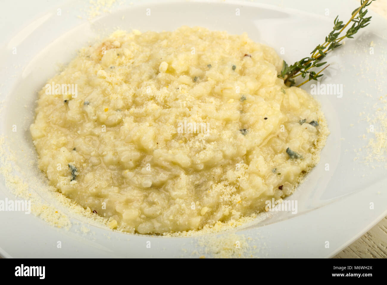 Italian cuisine - Risotto with blue cheese Stock Photo - Alamy
