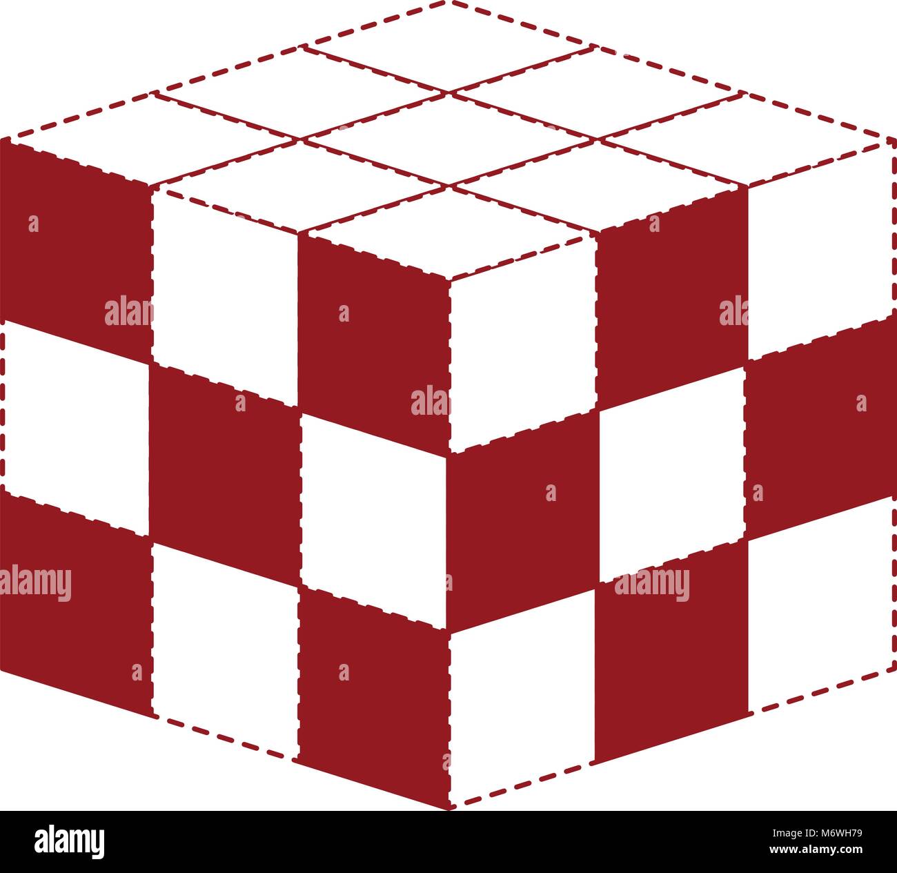 cubic matrix geometric icon Stock Vector Image & Art - Alamy