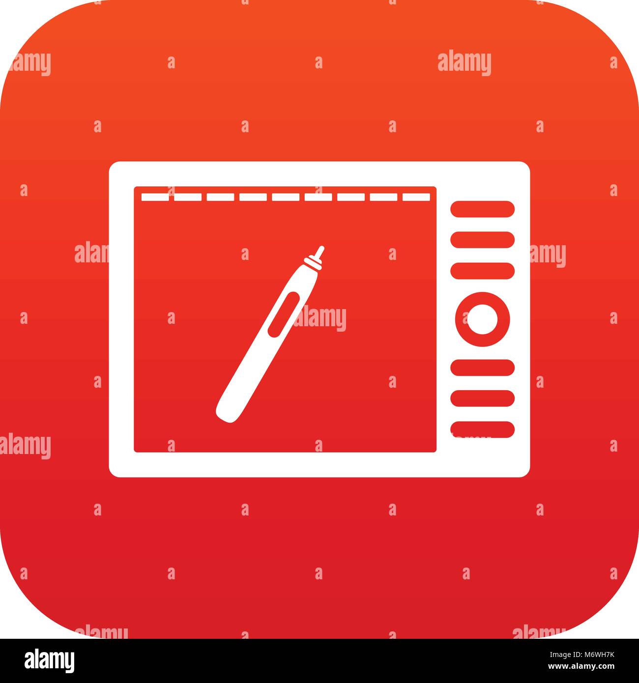 Graphics tablet icon digital red Stock Vector Image & Art - Alamy
