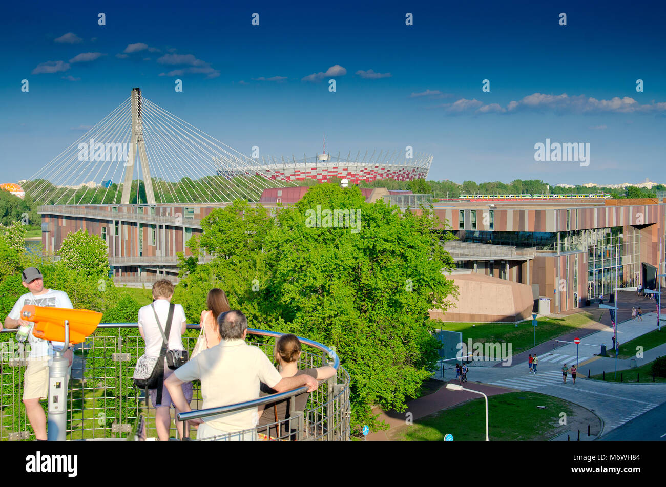 Copernicus Science Center in Warsaw. View from the roof of the ...