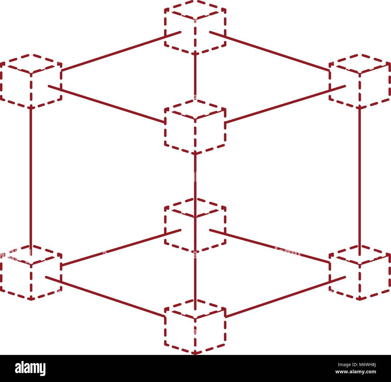 cubic matrix geometric icon Stock Vector Image & Art - Alamy