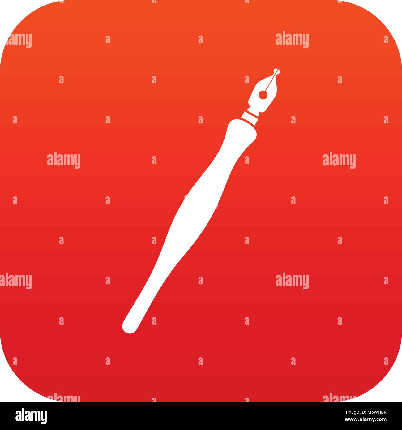 Fountain pen icon digital red Stock Vector Image & Art - Alamy