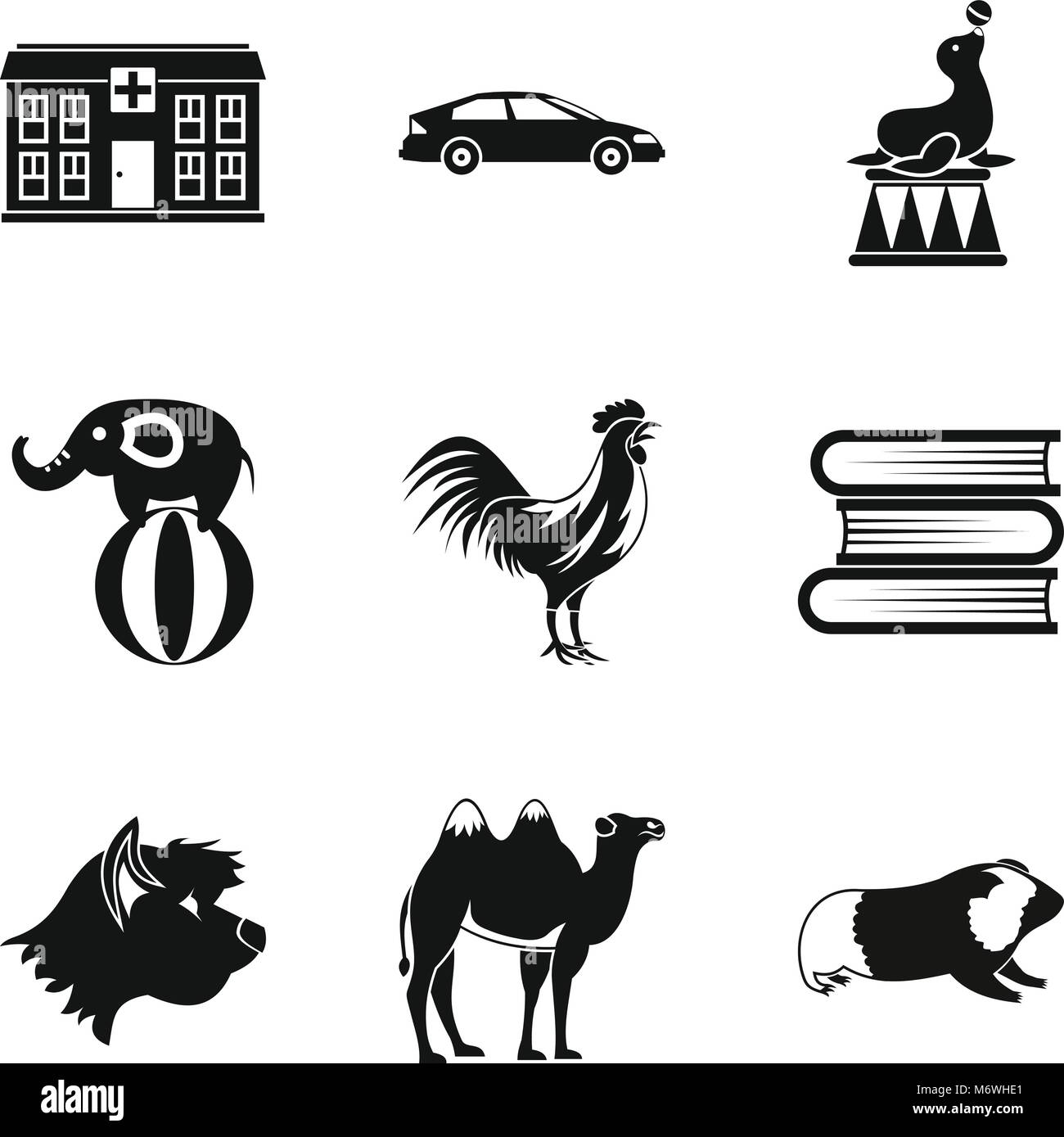 Veterinary icons set, simple style Stock Vector Image & Art - Alamy