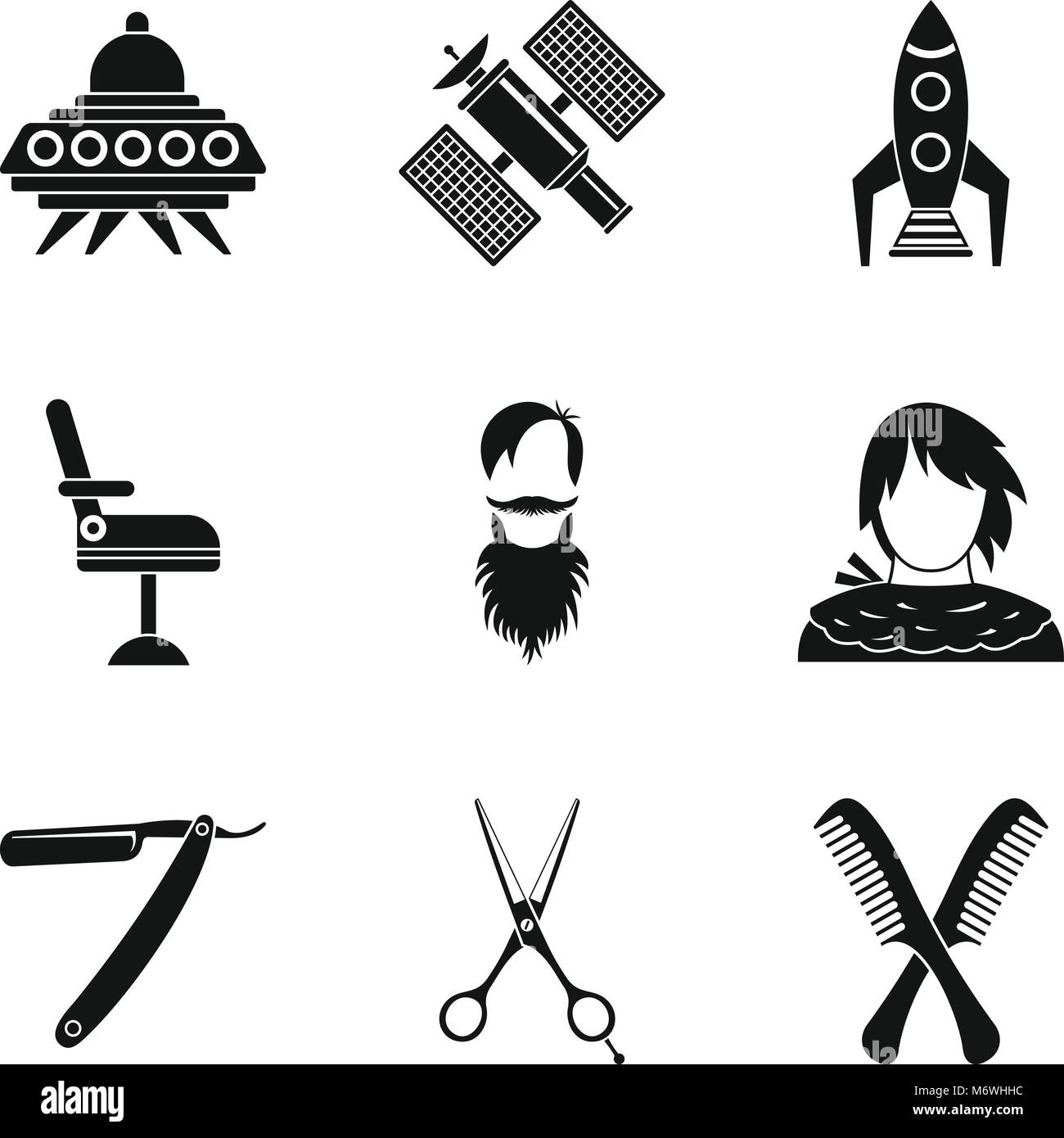 National staff icons set, simple style Stock Vector Image & Art - Alamy