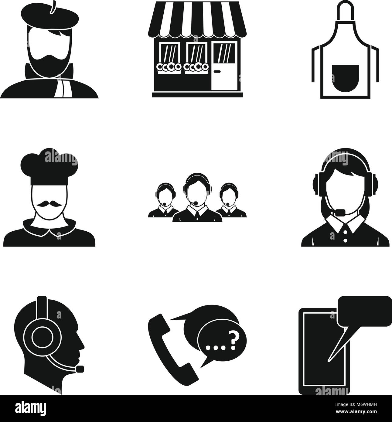 Local worker icons set, simple style Stock Vector Image & Art - Alamy