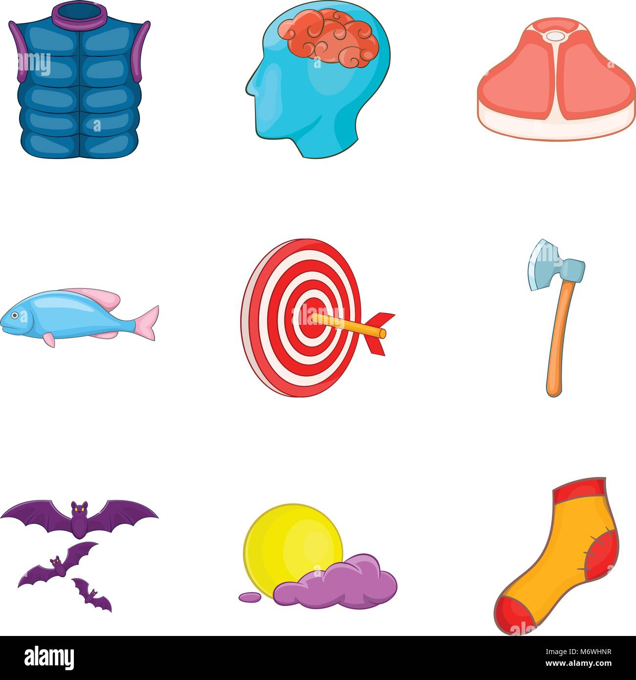 Catch icons set, cartoon style Stock Vector Image & Art - Alamy