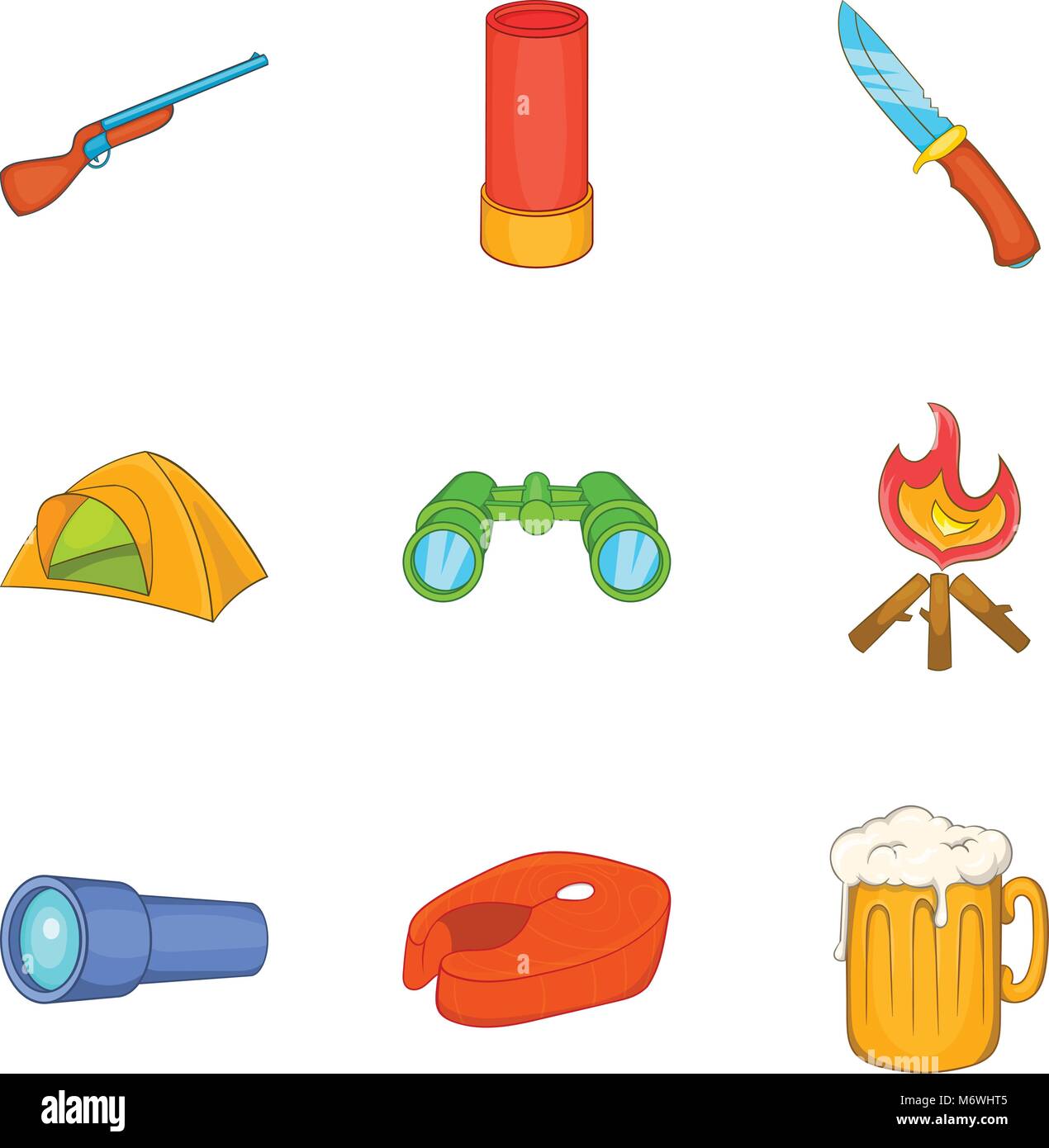 Survival knife camping cartoon Stock Vector Images - Alamy