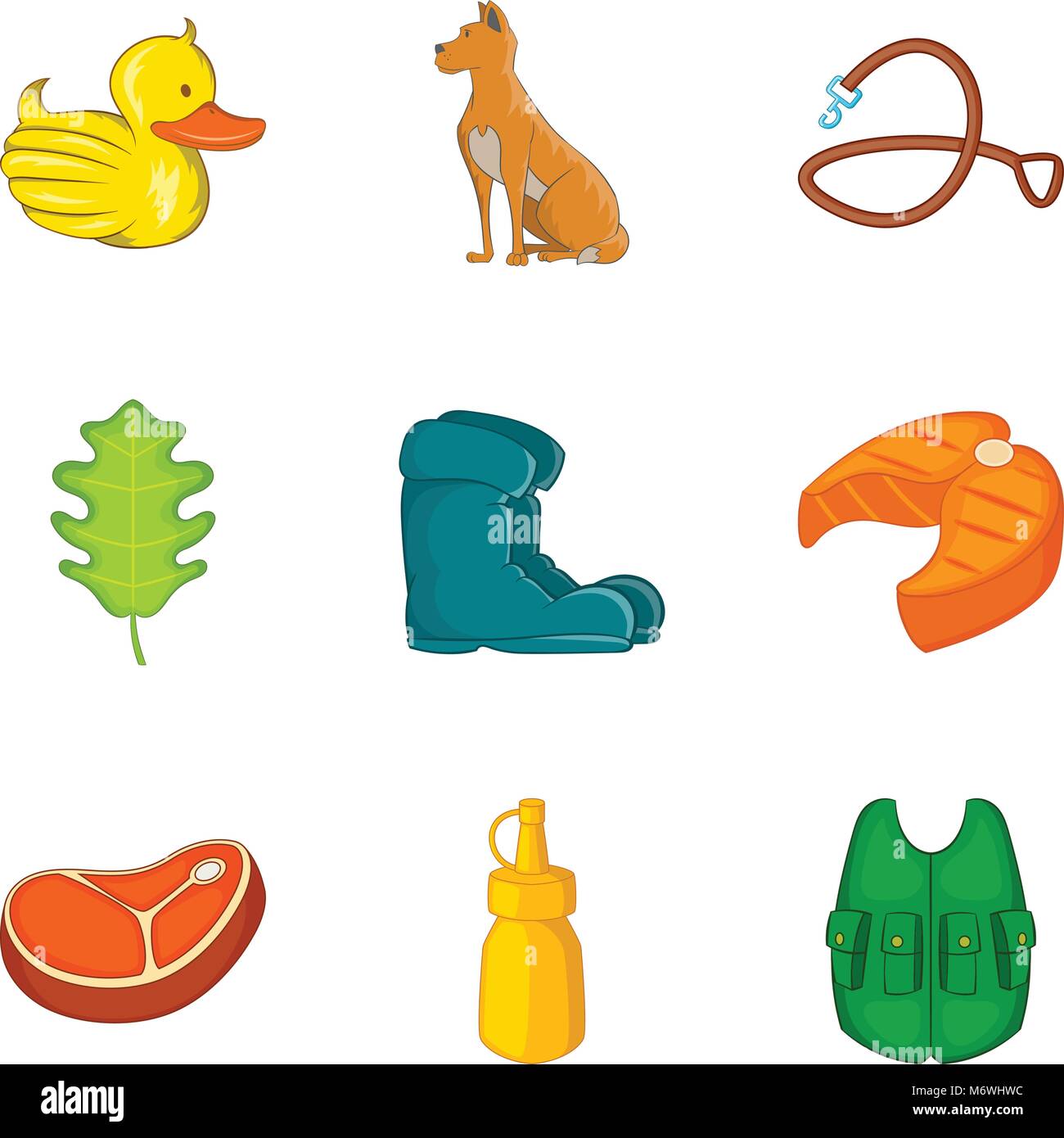 Hunt icons set, cartoon style Stock Vector Image & Art - Alamy