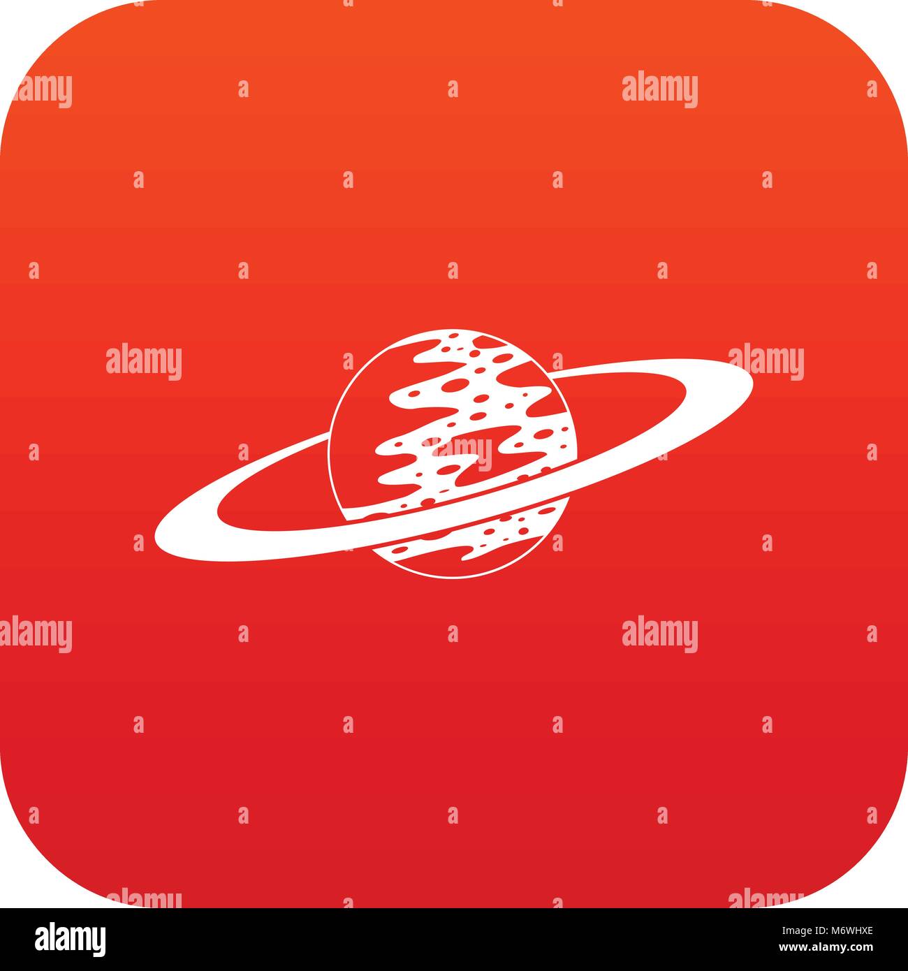 Saturn icon digital red Stock Vector Image & Art - Alamy