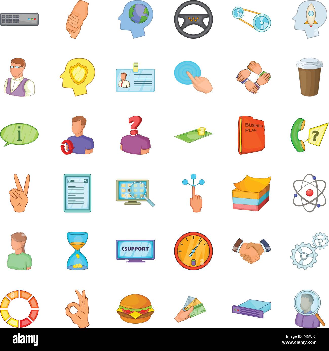 Business district icons set, cartoon style Stock Vector Image & Art - Alamy