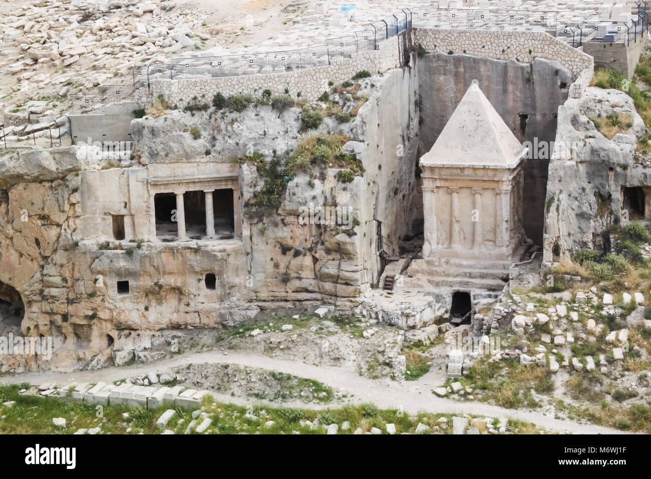 View of Tomb of Absalom in Kidron Valley, Jerusalem, Israel Stock Photo ...