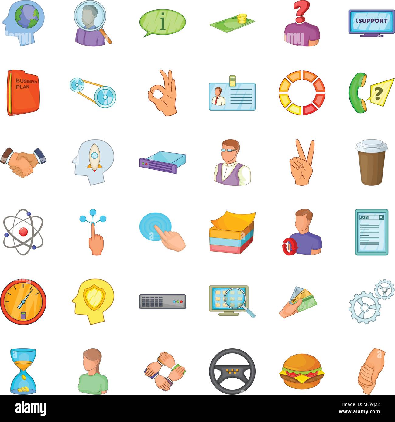 Business quarter icons set, cartoon style Stock Vector Image & Art - Alamy