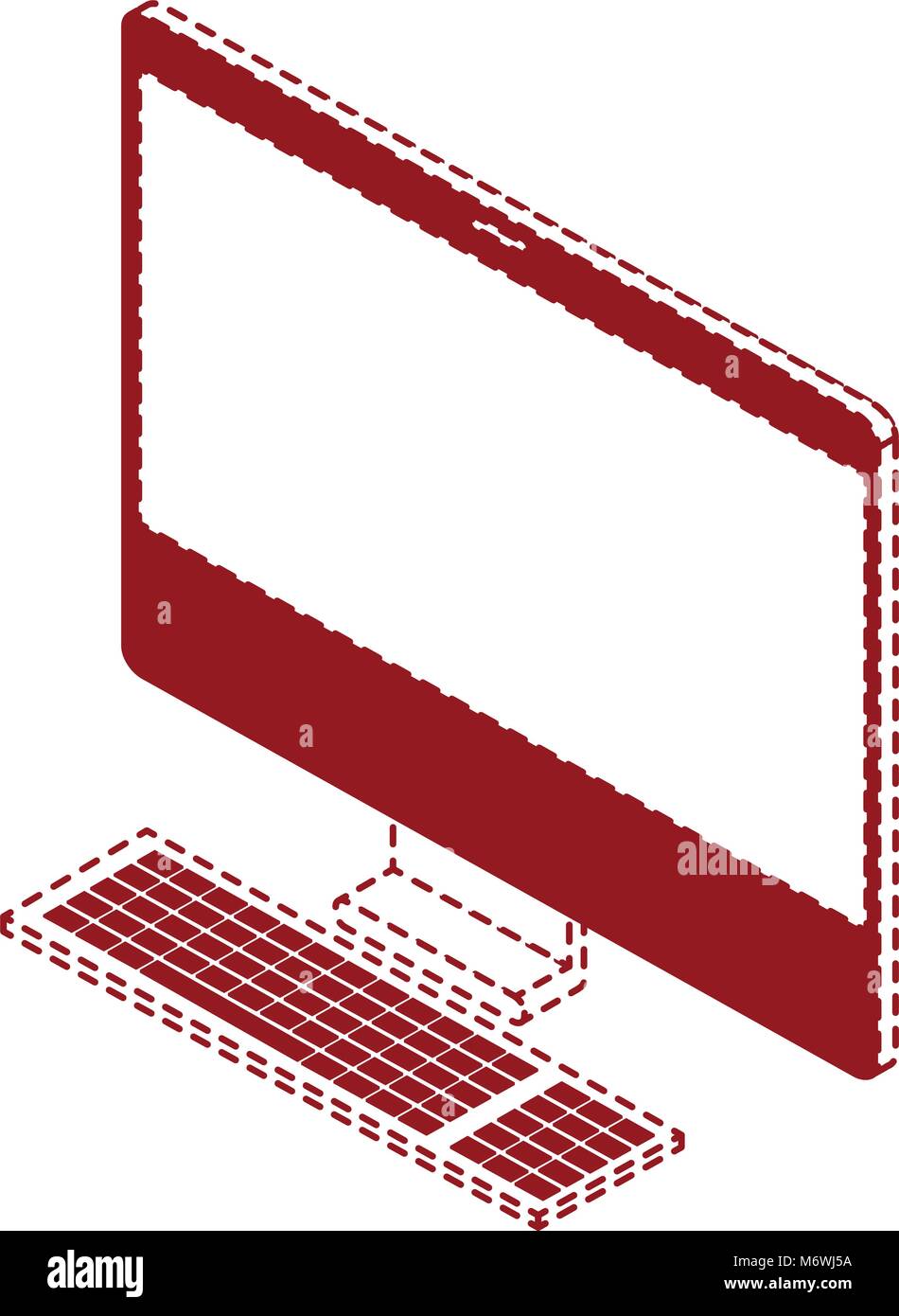 computer desktop isometric icon Stock Vector Image & Art - Alamy
