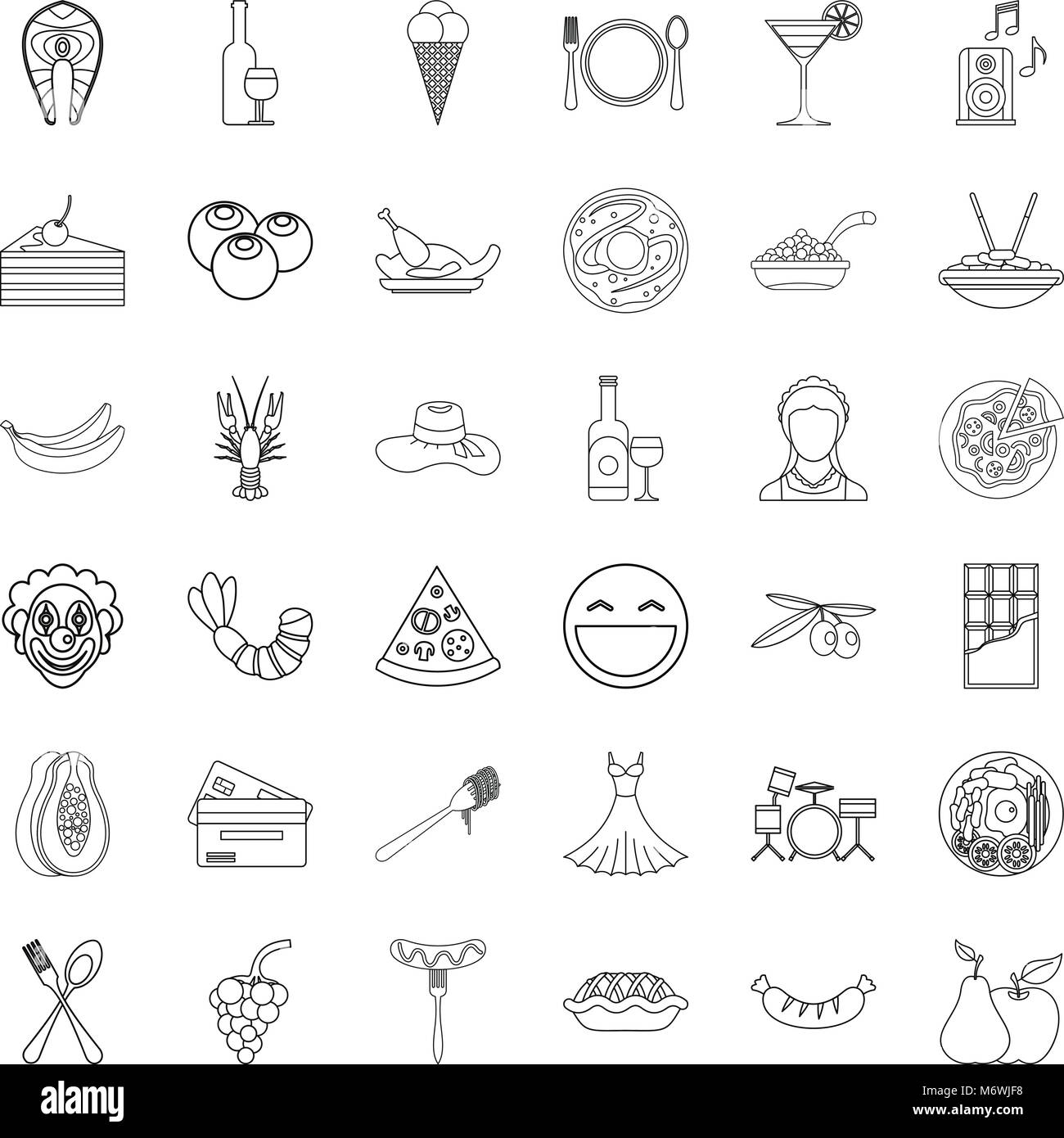 Participator icons set, outline style Stock Vector Image & Art - Alamy