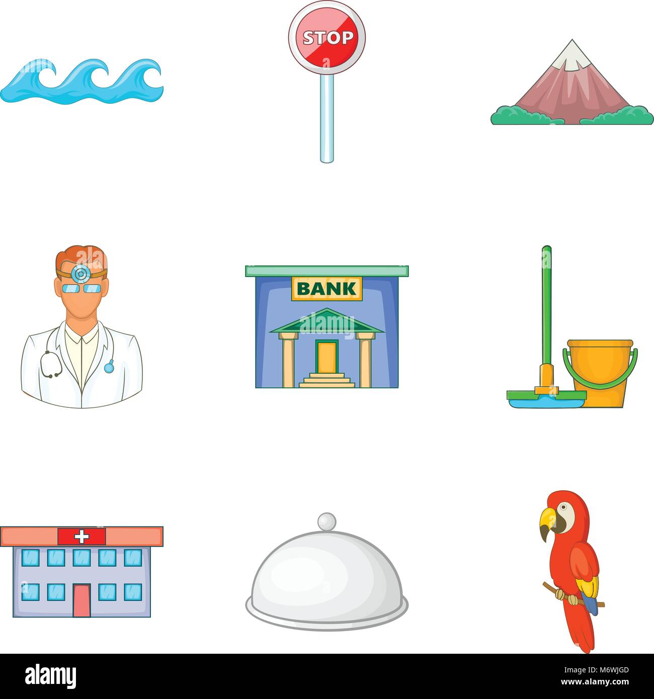 Visit icons set, cartoon style Stock Vector Image & Art - Alamy