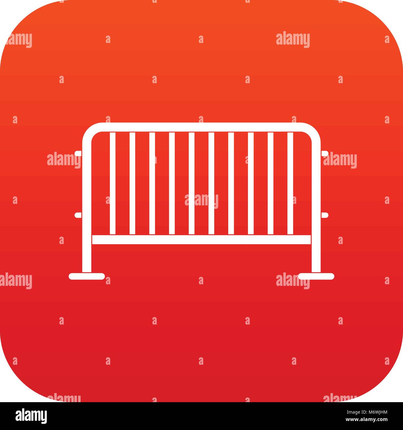 Steel barrier icon digital red Stock Vector Image & Art - Alamy
