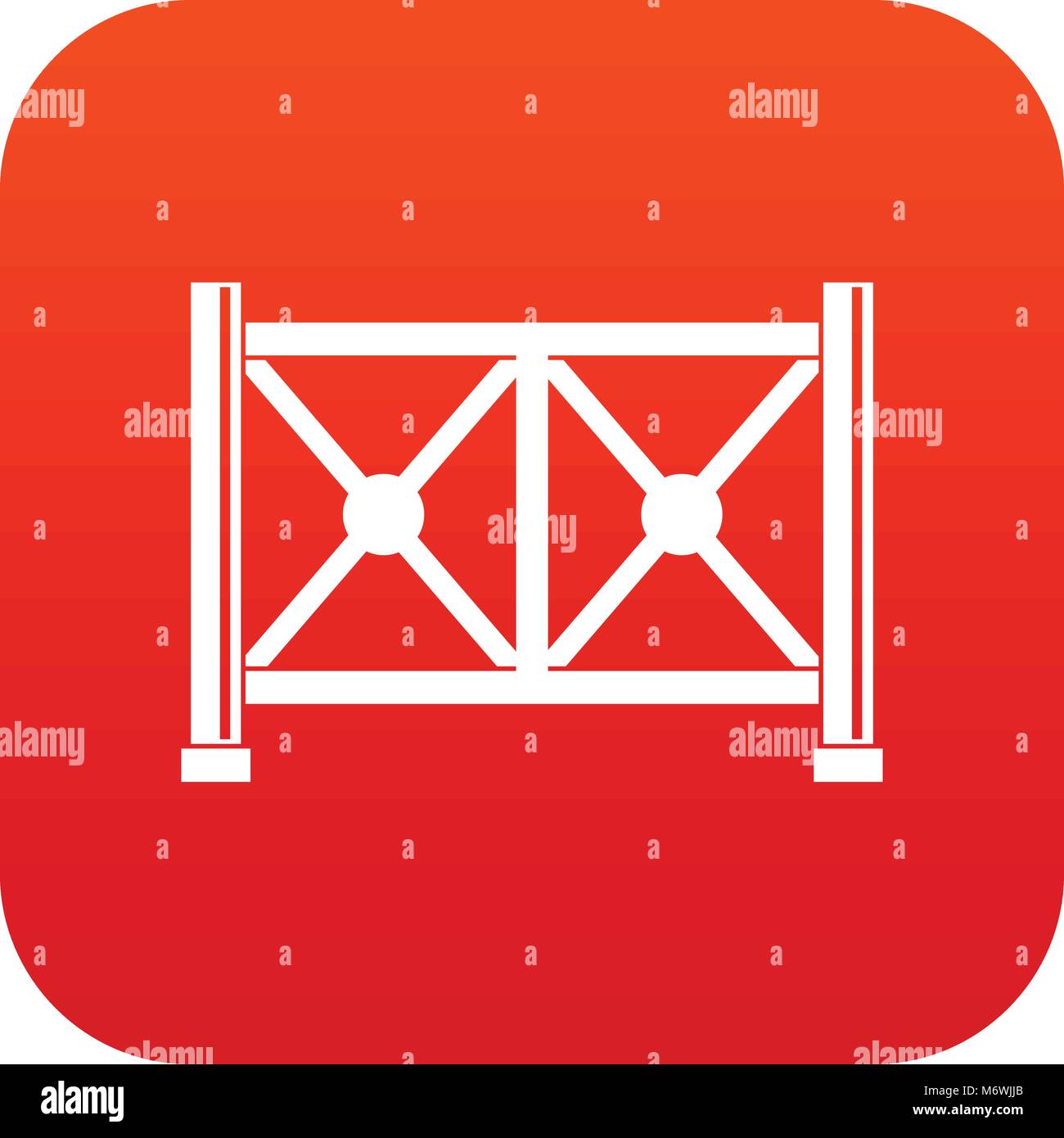 Metal fence icon digital red Stock Vector Image & Art - Alamy
