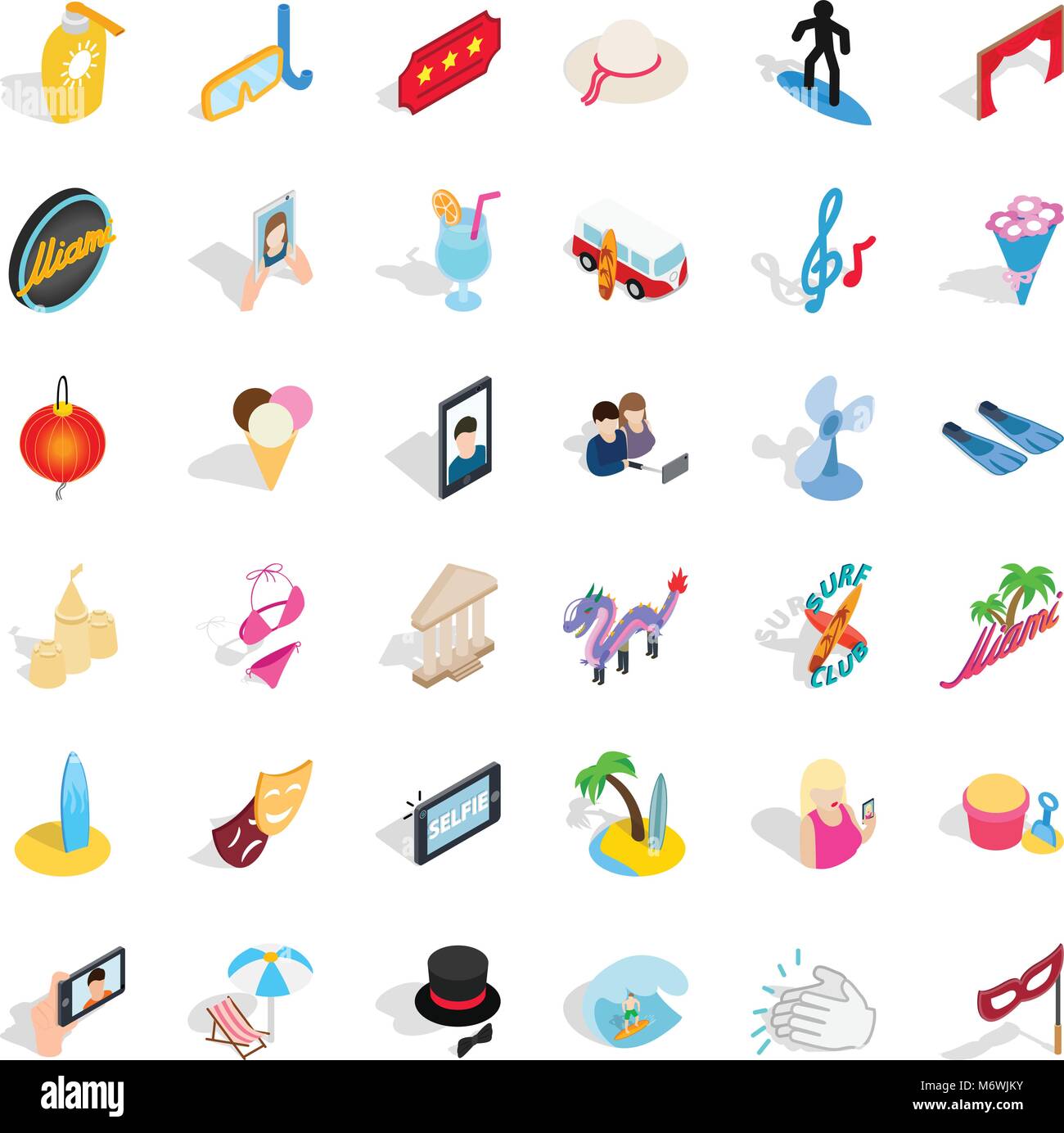 Mirth icons set, isometric style Stock Vector Image & Art - Alamy