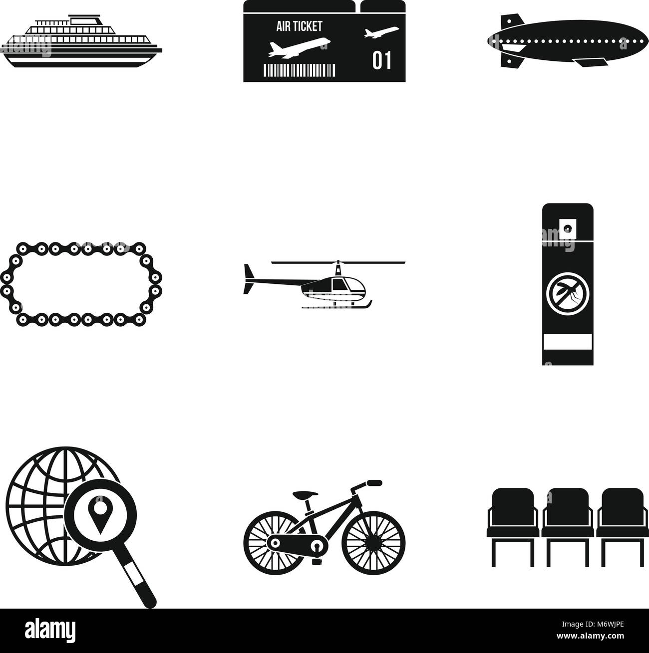 Expedition icons set, simple style Stock Vector Image & Art - Alamy