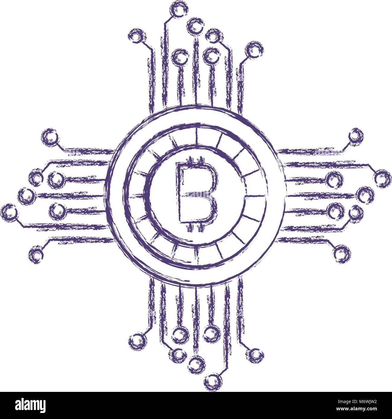 Coin circuit electric icon Cut Out Stock Images & Pictures - Alamy