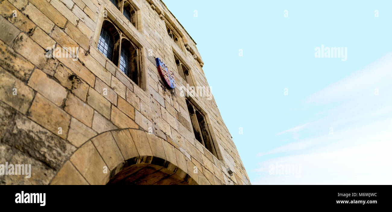 The historic Entrance Gate at Micklegate Bar castle wall, in the city ...