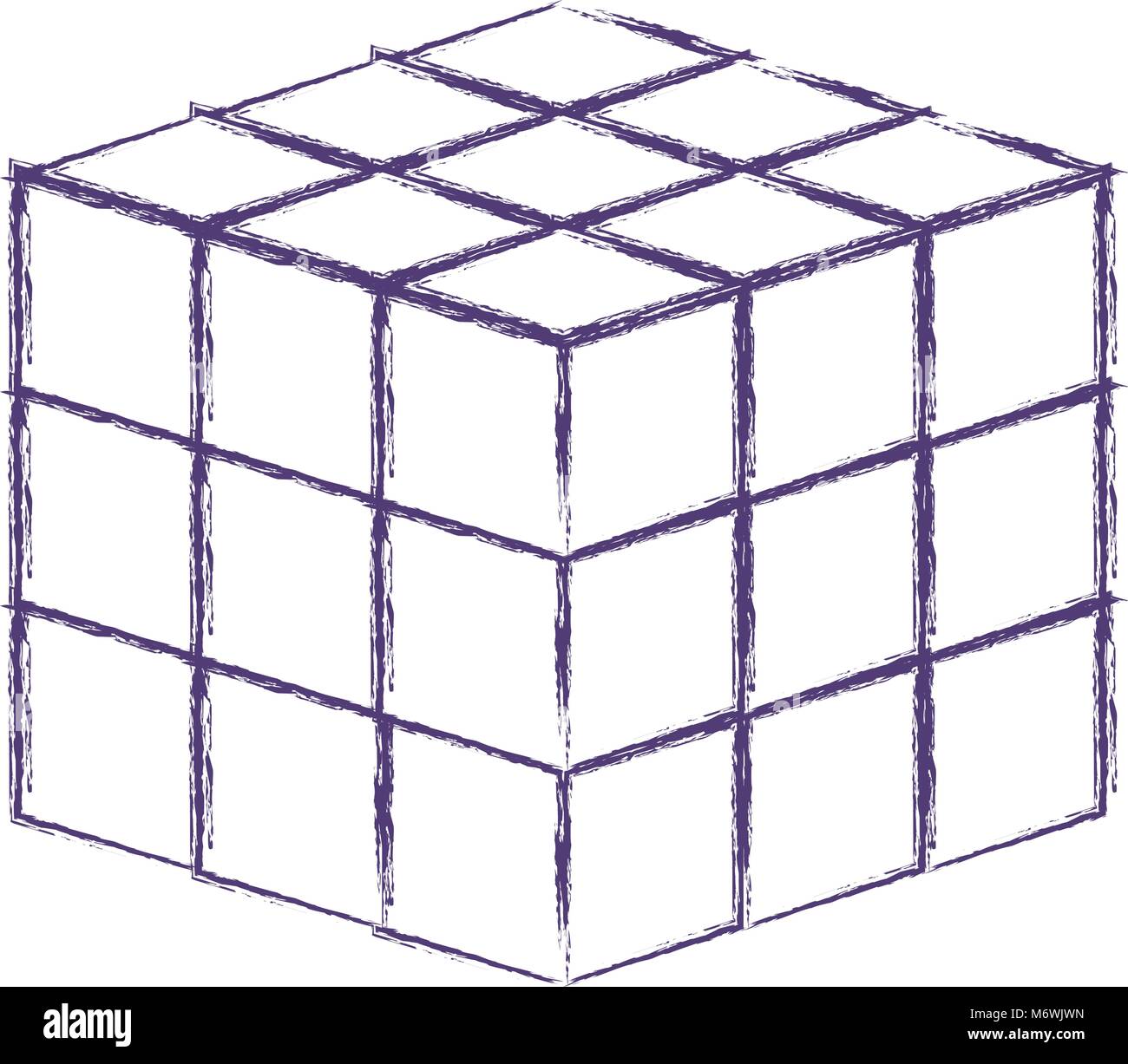 cubic matrix geometric icon Stock Vector Image & Art - Alamy