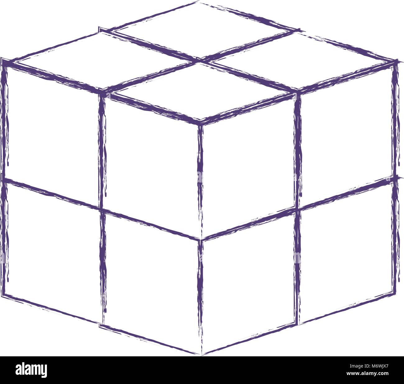 cubic matrix geometric icon Stock Vector Image & Art - Alamy