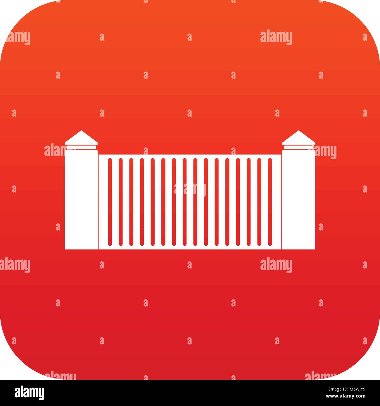 Stone fence icon digital red Stock Vector Image & Art - Alamy