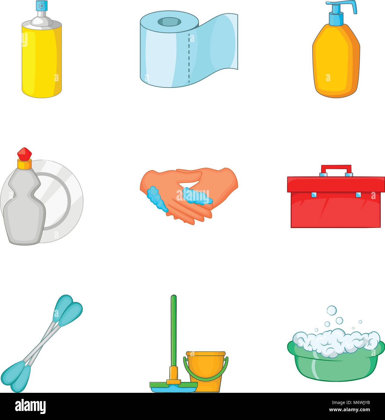 Toiletry icons set, cartoon style Stock Vector Image & Art - Alamy