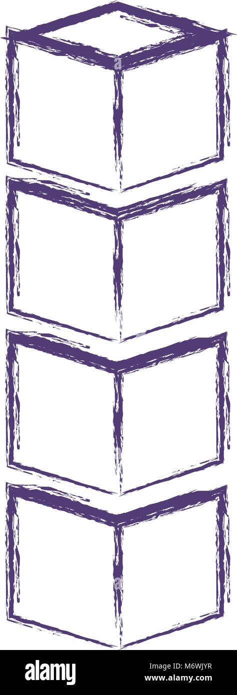 cubic set matrix geometric icons Stock Vector Image & Art - Alamy