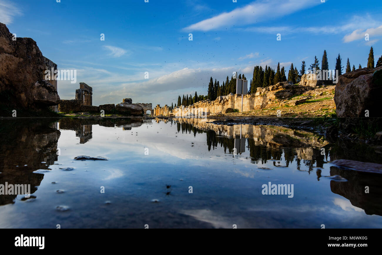 Hierapolis ancient city,Pamukkale,Denizli,Turkey Stock Photo - Alamy